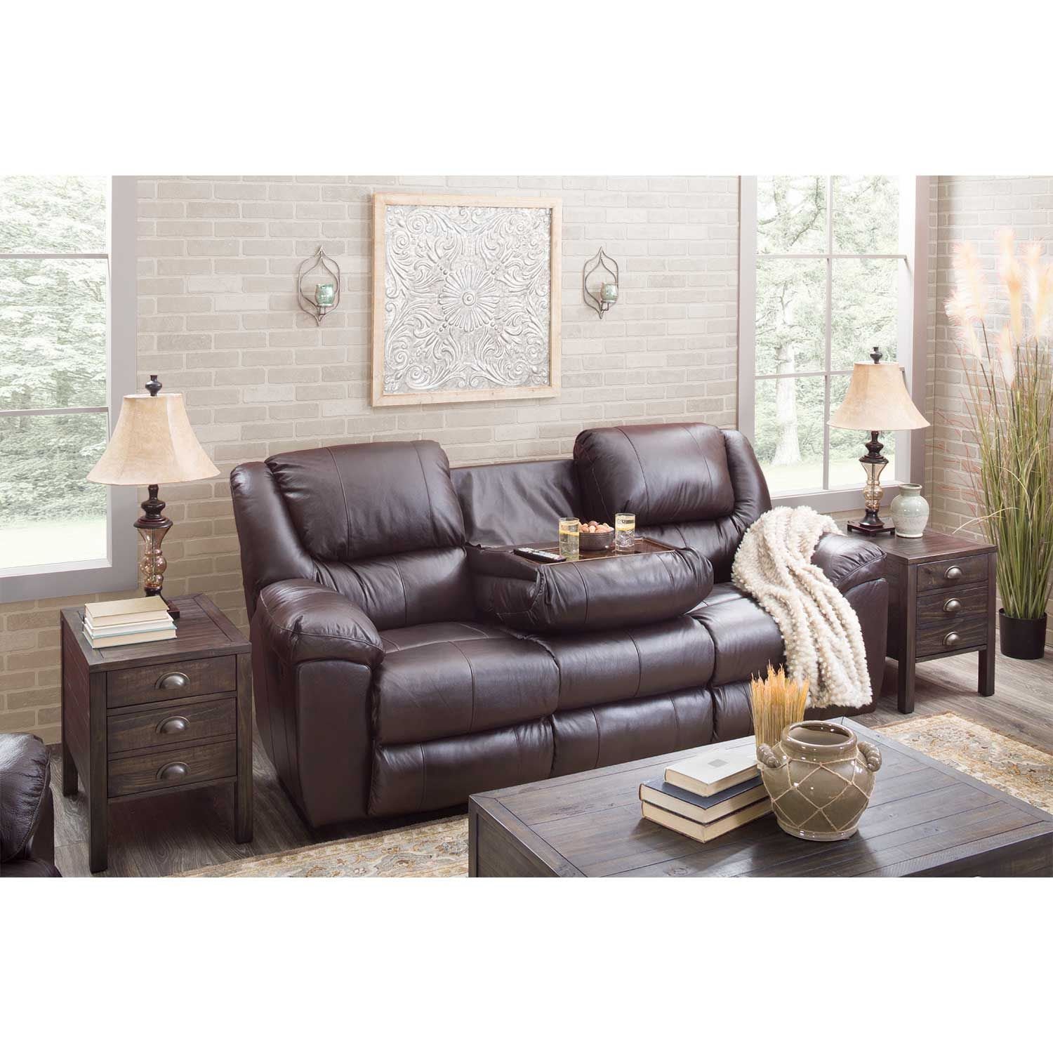 Italian Leather Swivel Glider Recliner | 0N0-491GR | AFW.com
