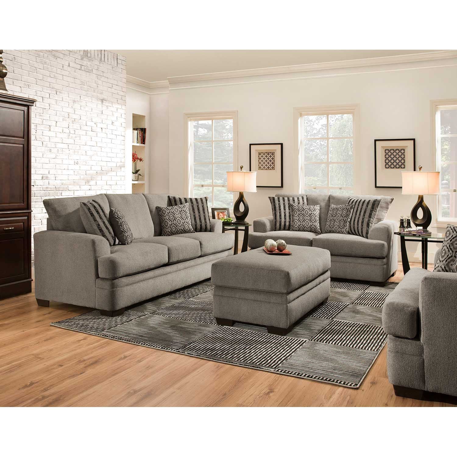 Cornell Pewter Sofa | B2-3653 | AFW.com