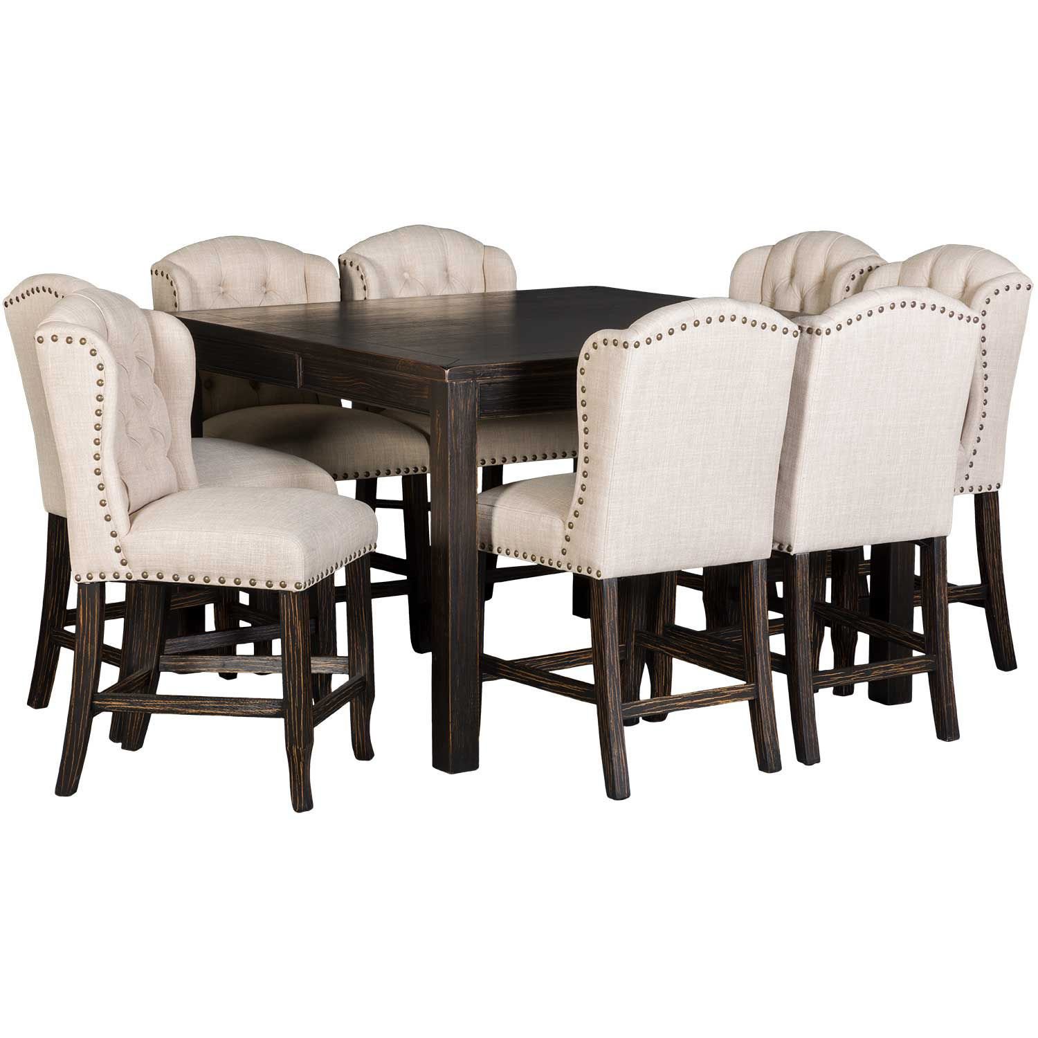 Ivie 9 Piece Counter Height Dining Set | Y-54212CT-9PC | AFW.com
