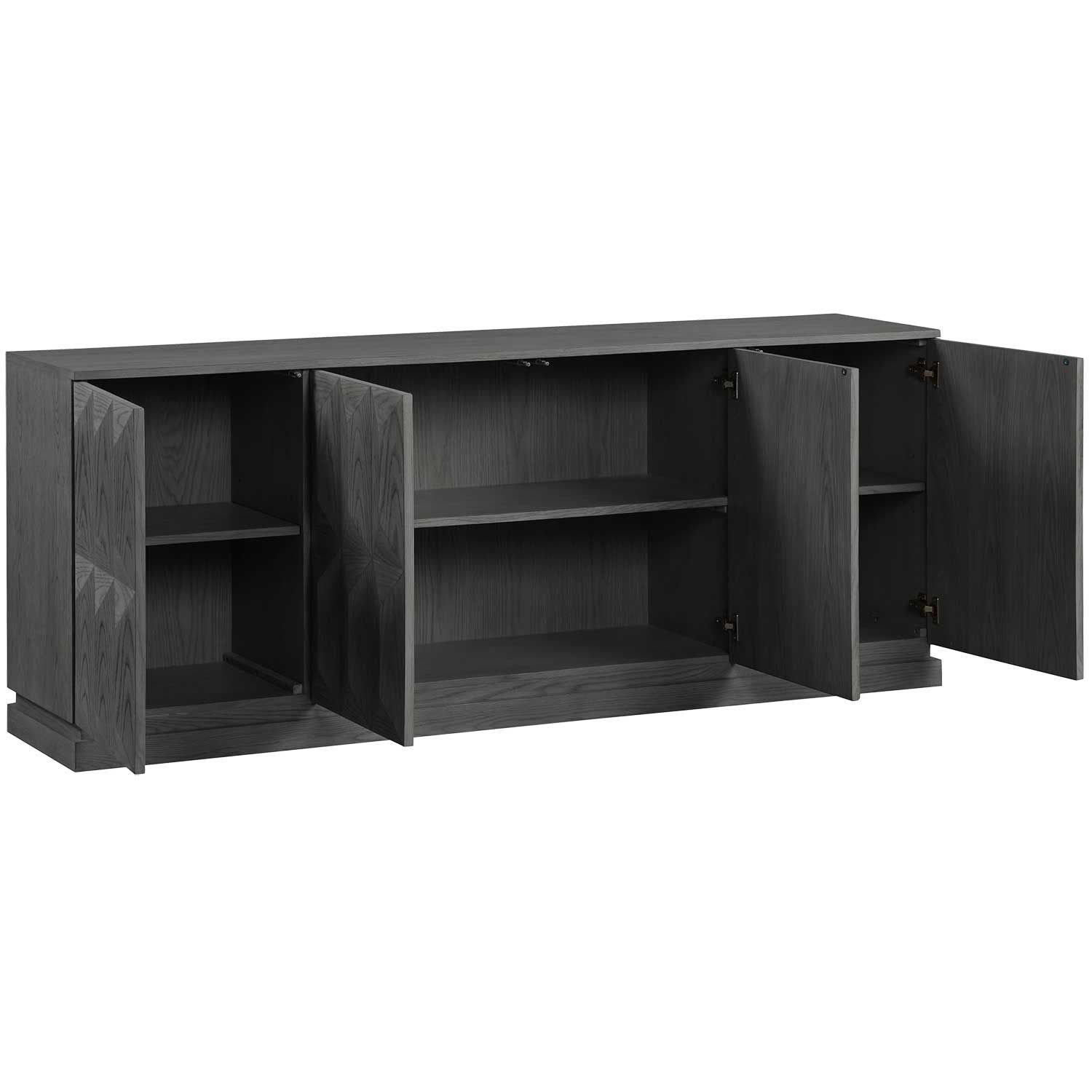 Geometric Gray Media Console | 9031 | AFW.com