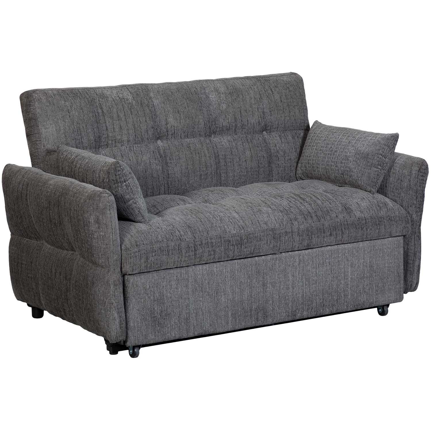 Shung Sofa Futon with Pullout | XL-3306GY | AFW.com