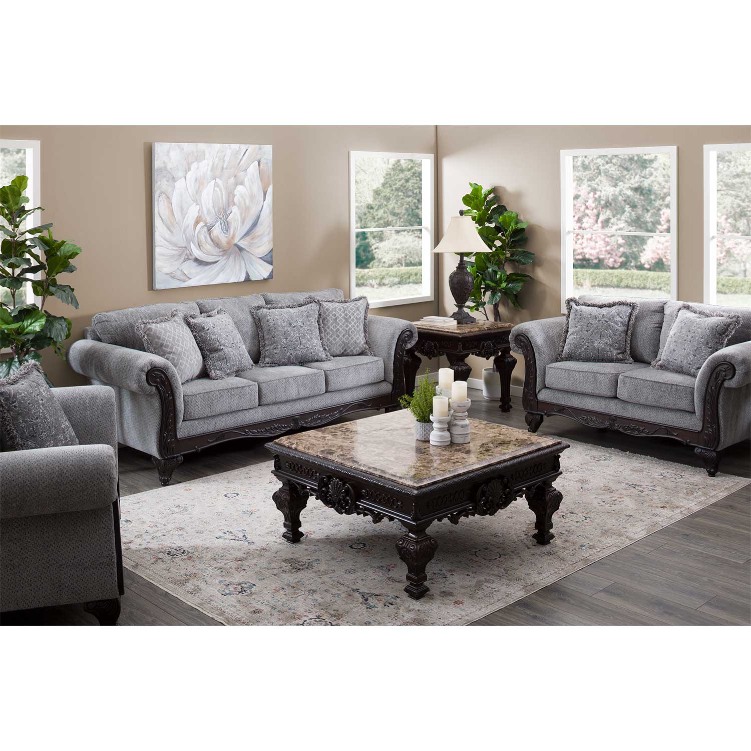 Emma Slate Sofa | H1-8553 | AFW.com