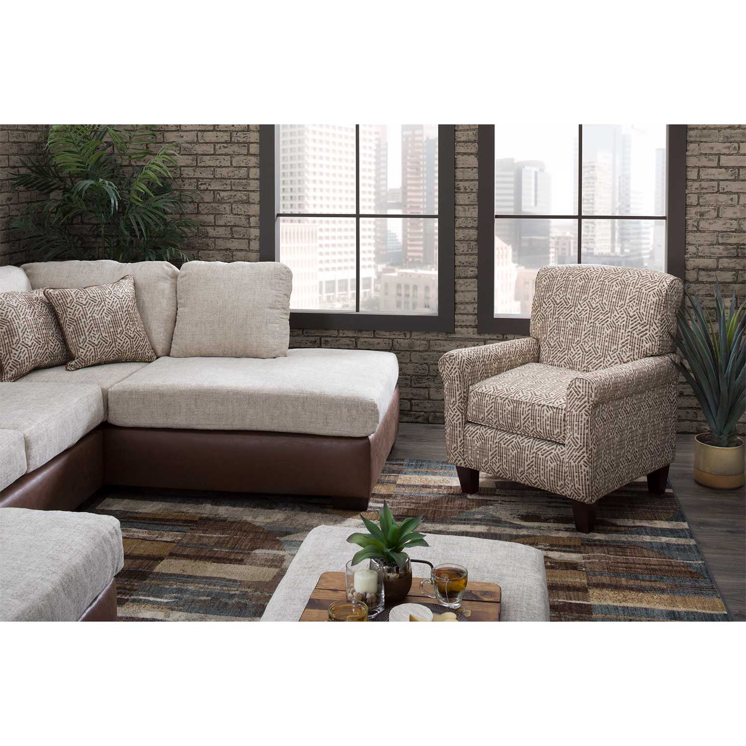 Devin 2 Piece Sectional with RAF Chaise | A-401RC-2PC | AFW.com