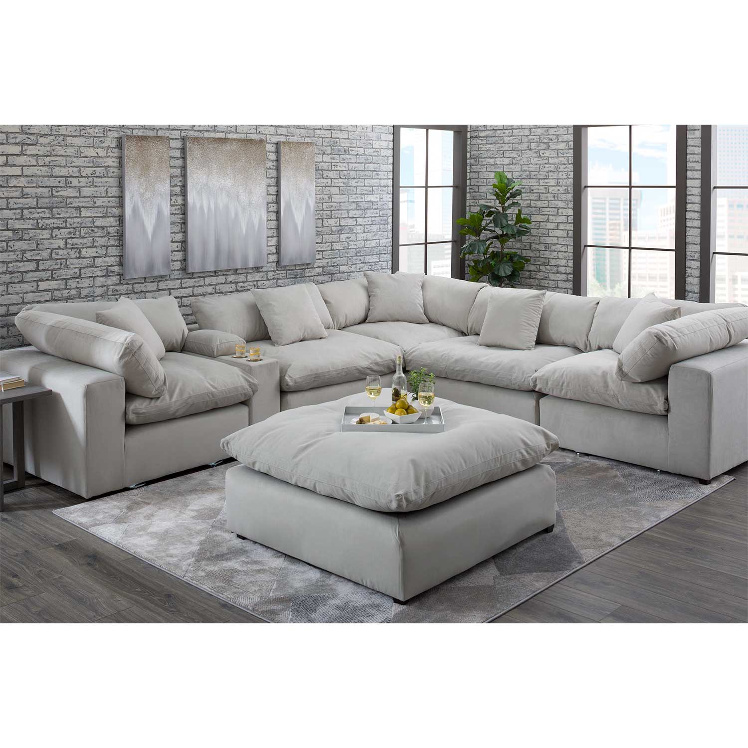 Posh Dove Corner Chair | K1-4445-CC | AFW.com