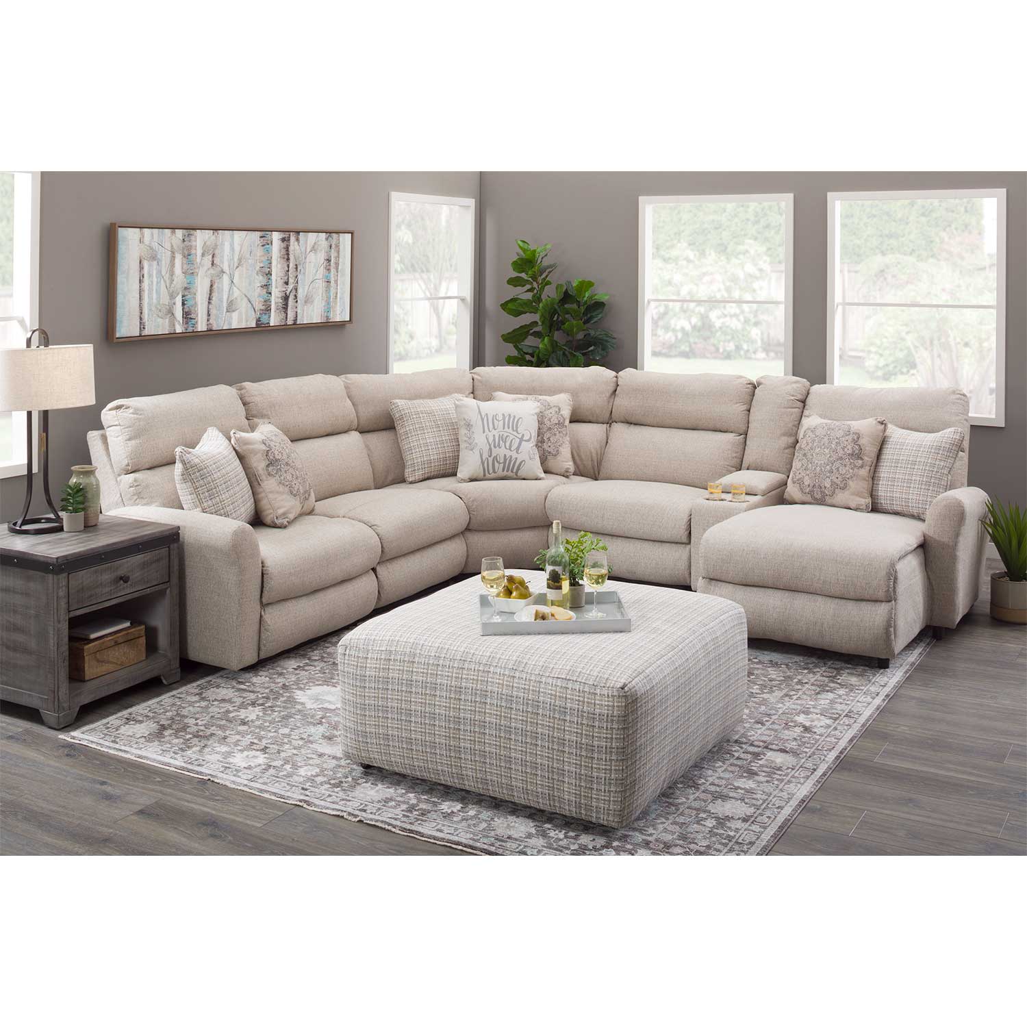 McPherson 5PC Power Reclining Sectional with RAF C | 0E0-6261RC-5PC ...