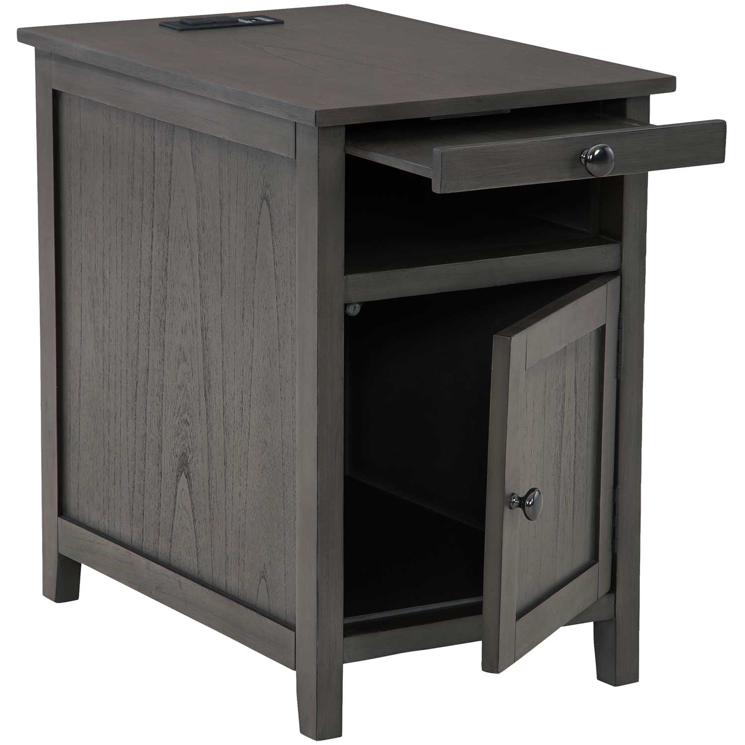 Treytown Gray Chairside Table | Z-T300-317 | AFW.com