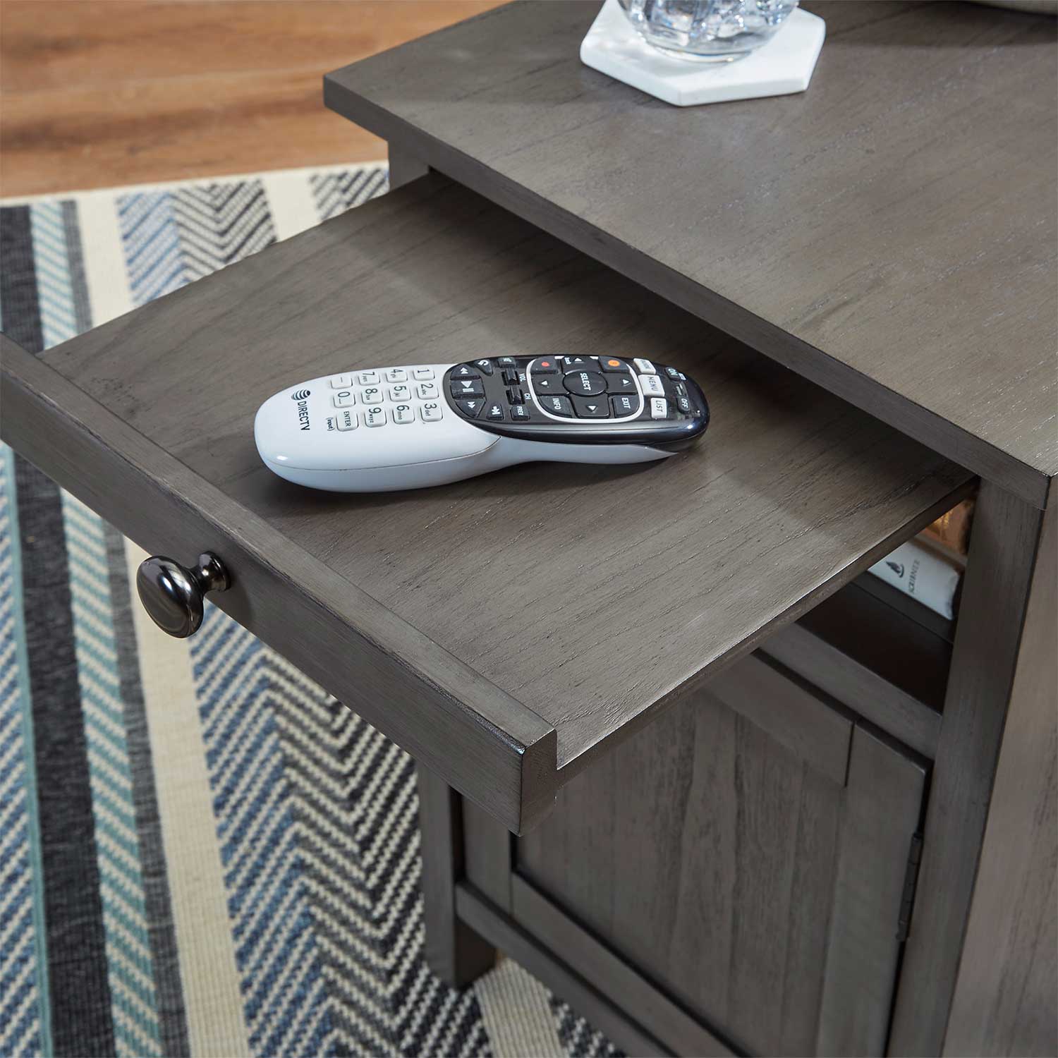 Treytown Gray Chairside Table | Z-T300-317 | AFW.com