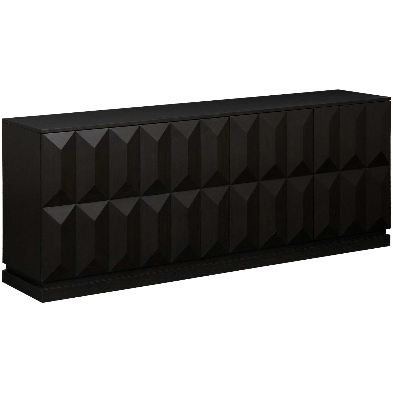 Geometric Black Media Console | 9051 | AFW.com