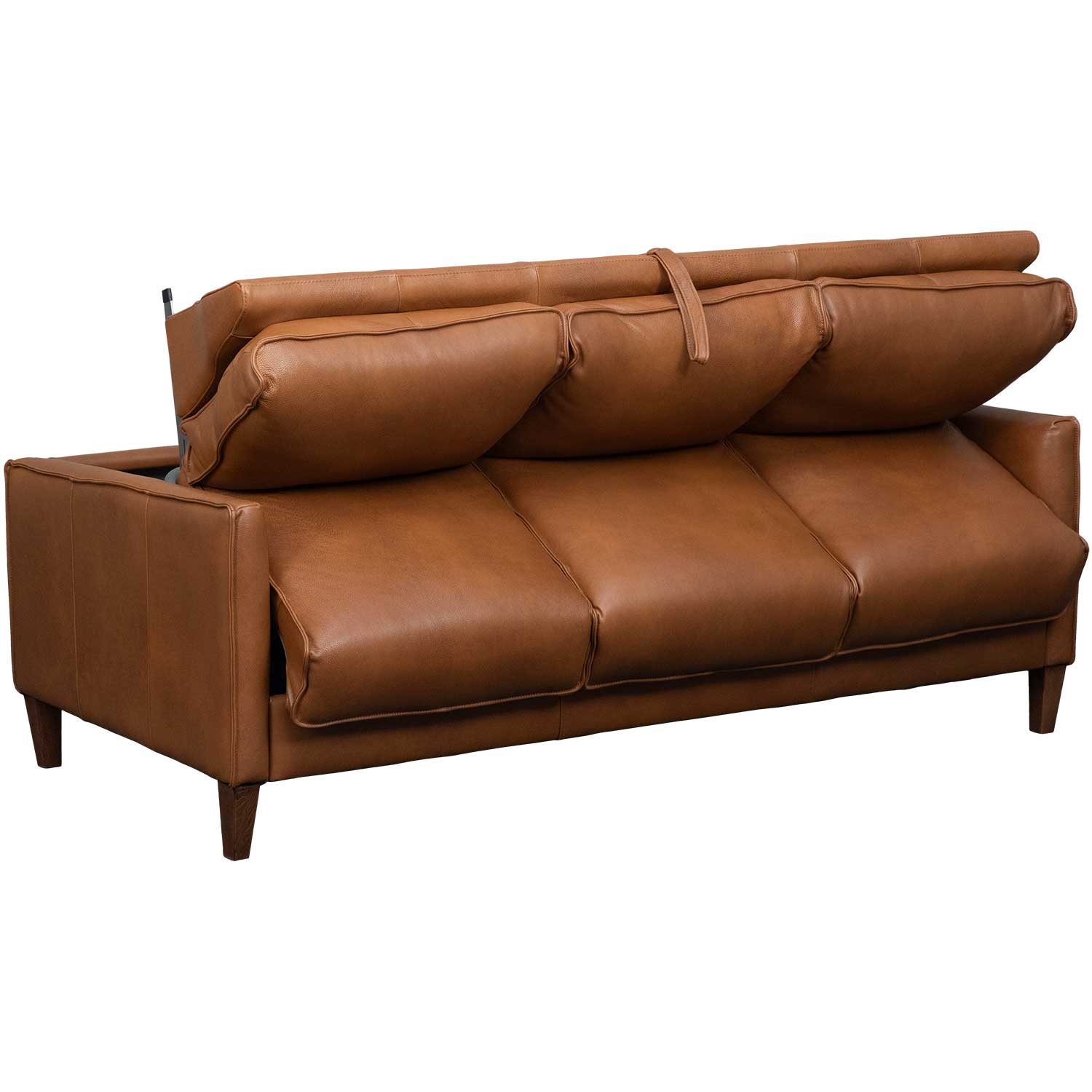 Dutton Italian All Leather Queen Sleeper | 1A-7781QS | AFW.com