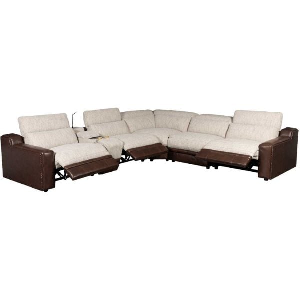 Reba 6 Piece Dual Power Recline Sectional | 1H-8901-6PC | AFW.com