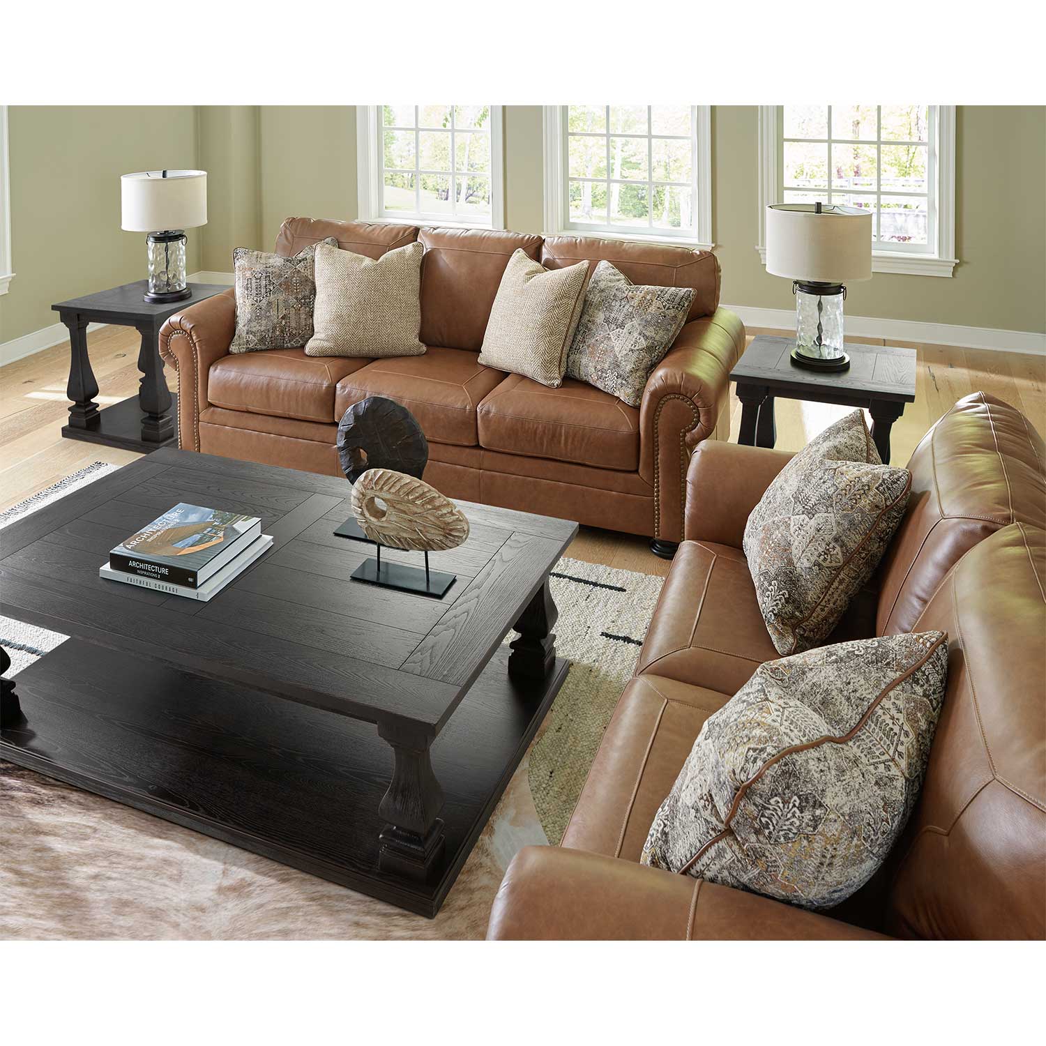 Carianna Leather Sofa | 0K0-576S | AFW.com