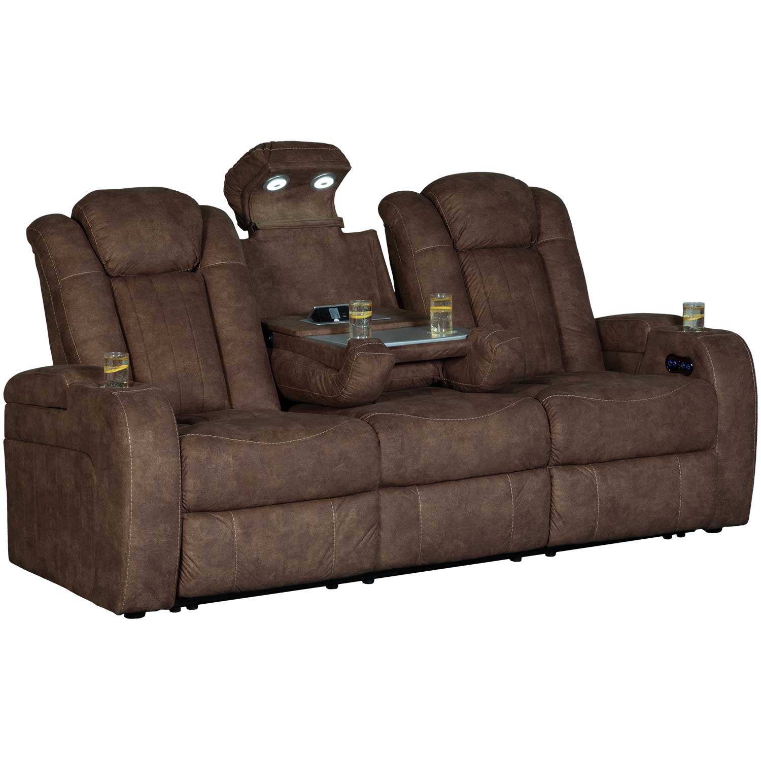 Wolfridge Dual Power Recline Sofa with Drop Table | VV-607PRS | AFW.com