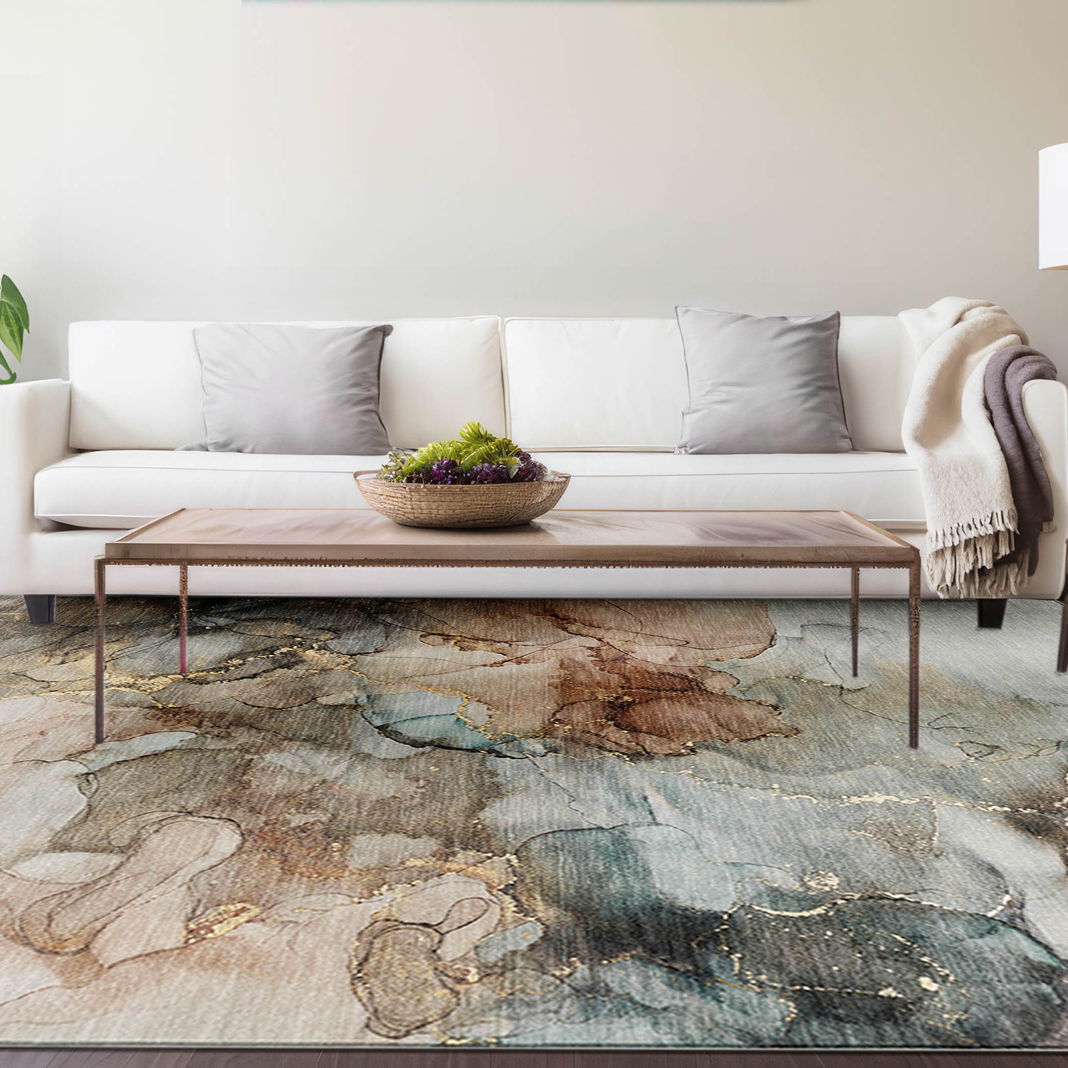 Rachel Colorful Abstract 8x10 Area Rug (Area Rugs) | AFW.com