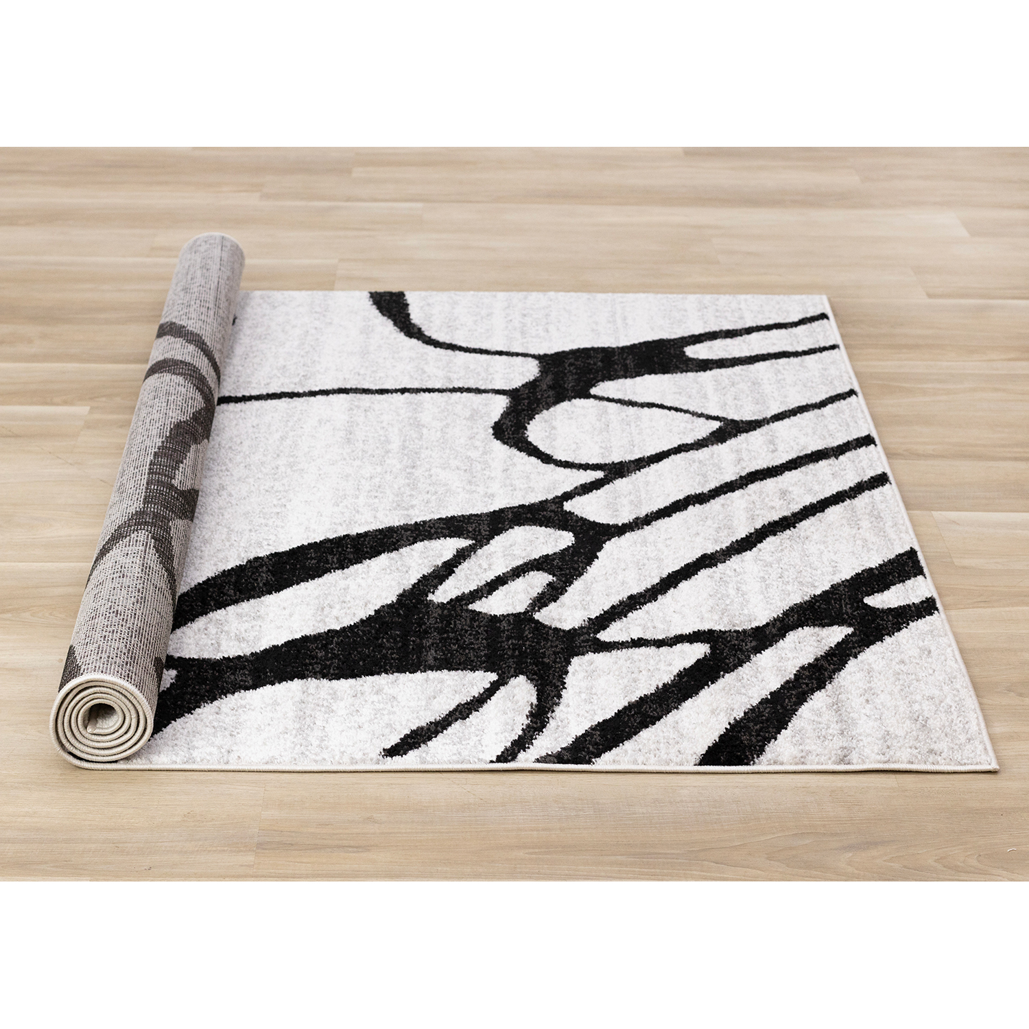 Eclipse Modern Black White 8X10 Rug (Area Rugs) | AFW.com