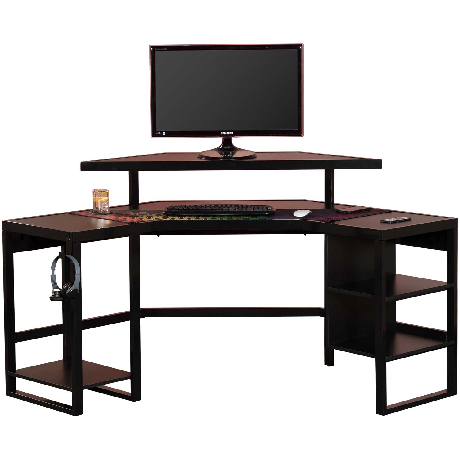 Moderator Corner Desk | FT03-BLK | AFW.com