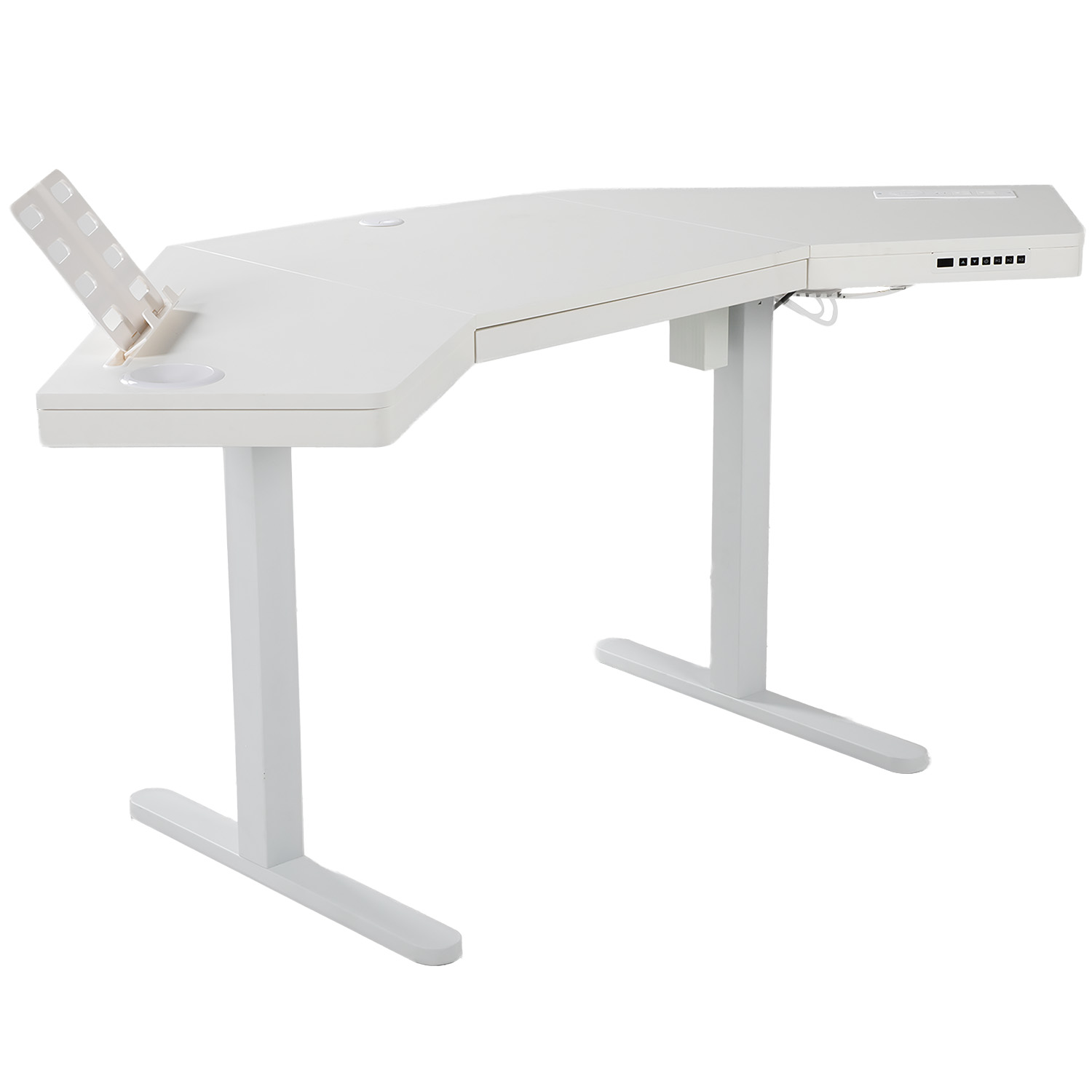 Falcon Sit/Stand Corner Desk with Adjustable Base | K3142 | | AFW.com
