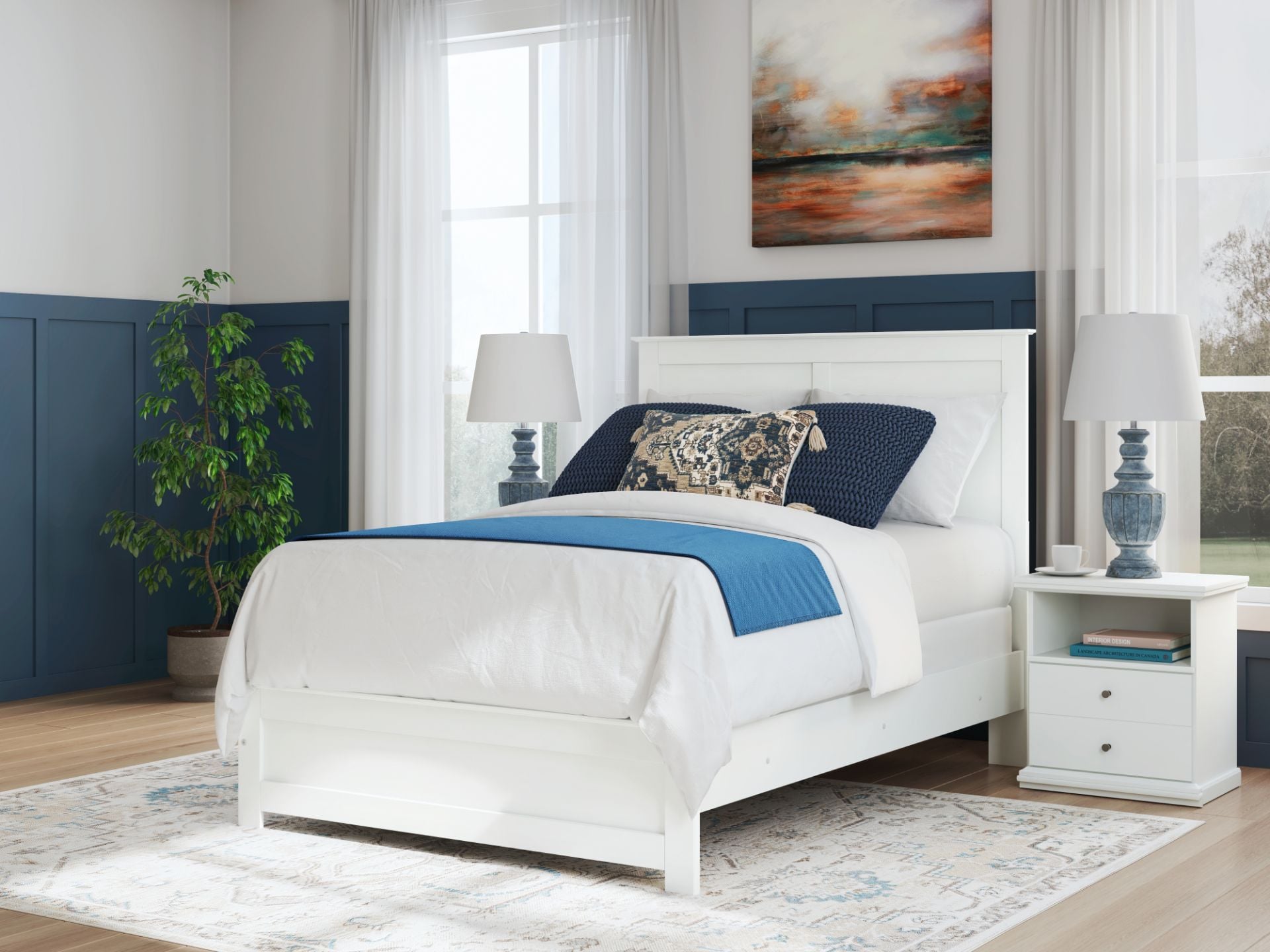 Bostwick Full Panel White Bed - Ashley Furniture | AFW.com