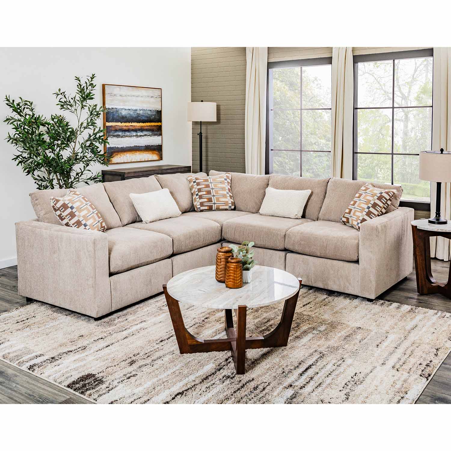 Nolte 5PC Sectional - Fusion Furniture | AFW.com