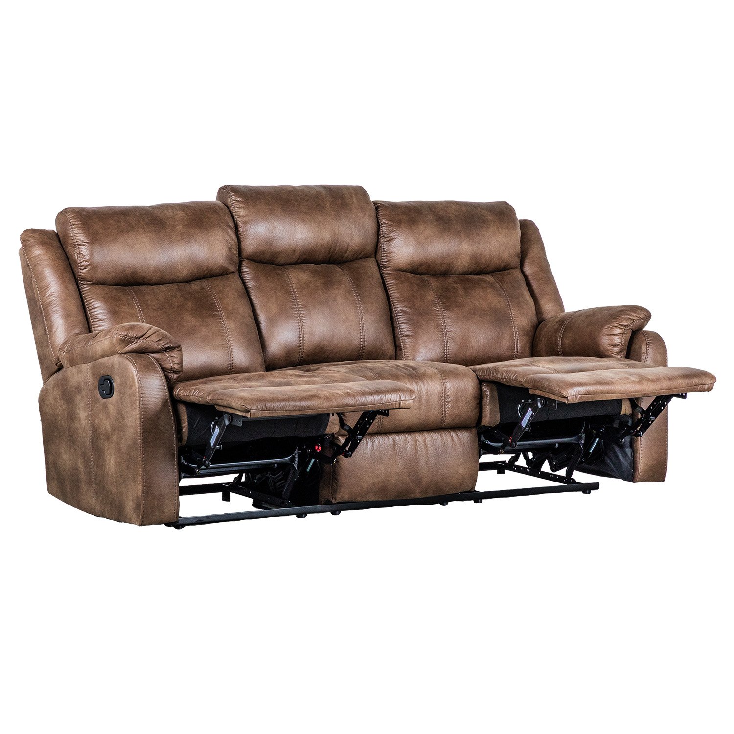 Clayton Brown Reclining Sofa - | AFW.com