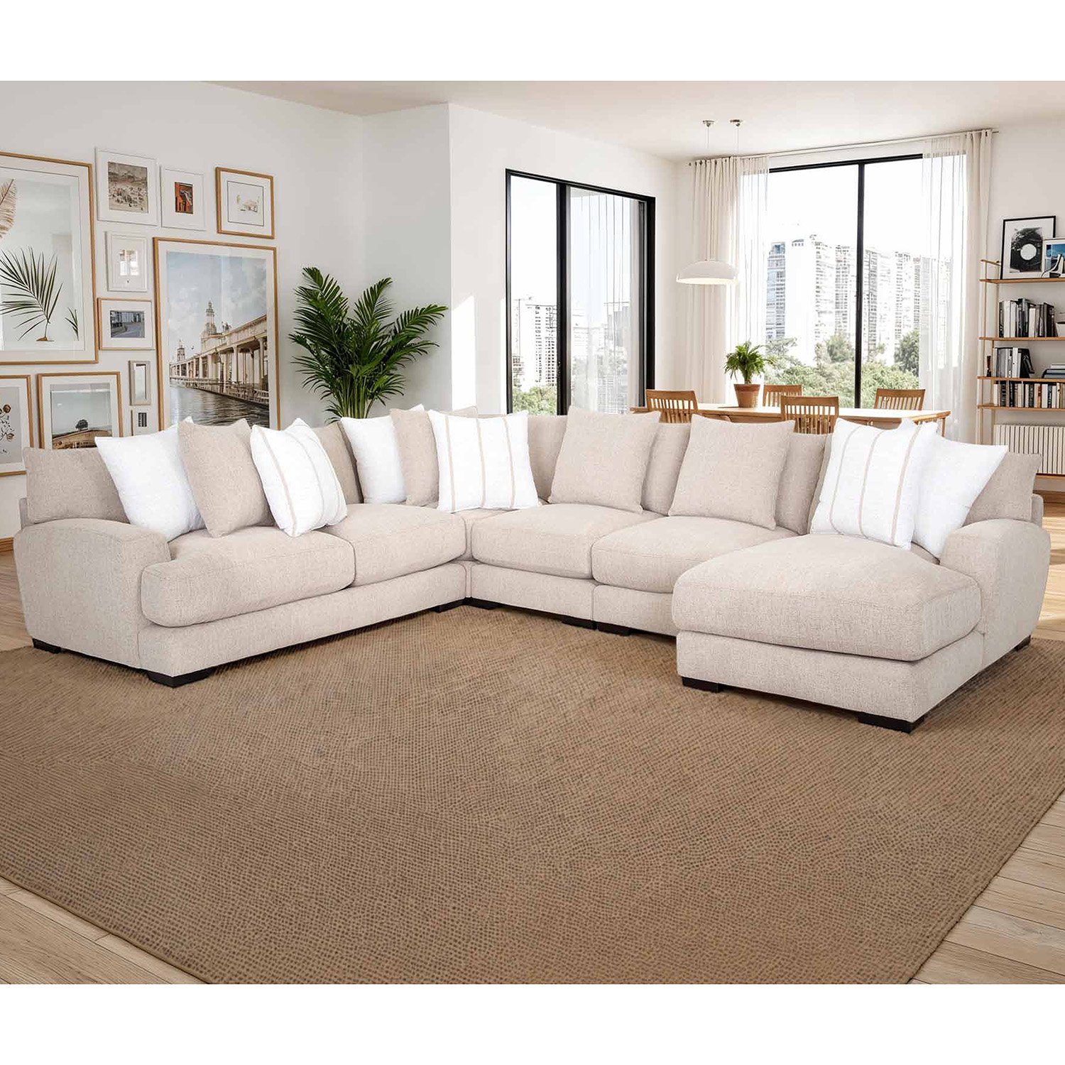 Shay 5PC Sectional with RAF Chaise - Franklin Corporation | AFW.com